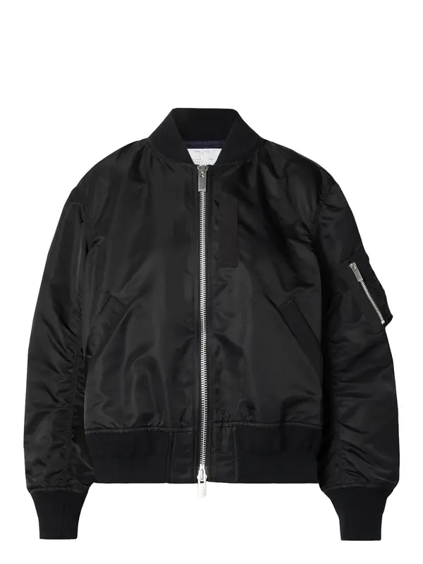 Sacai Ma-1 Shell Bomber Jacket - Black