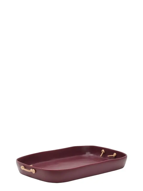 TINA FREY DESIGNS Extra Large Tray - Oxblood