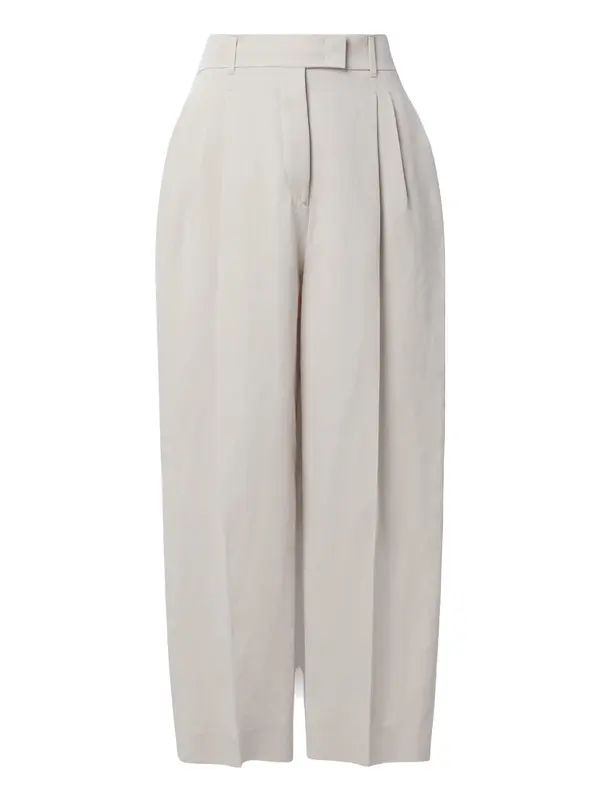 Loro Piana Wybie Cropped Wide-leg Pants - Neutrals