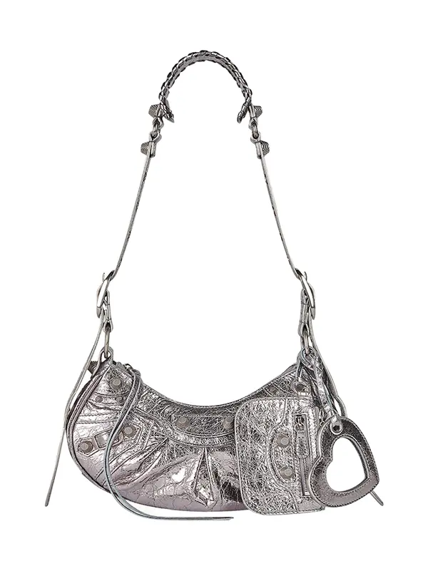 Balenciaga Cagole Xs Hobo Bag - Silver
