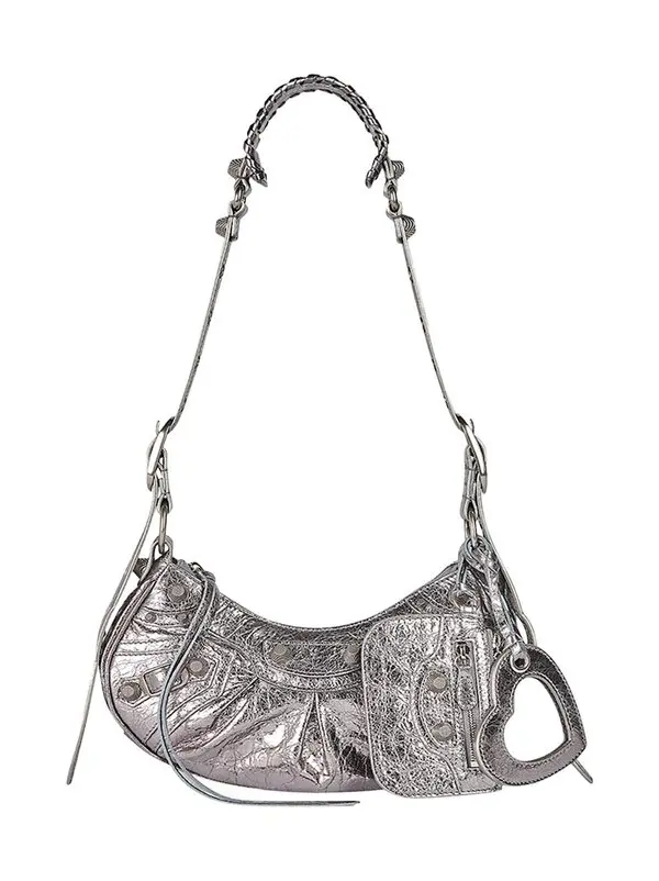Balenciaga Cagole Xs Hobo Bag - Silver