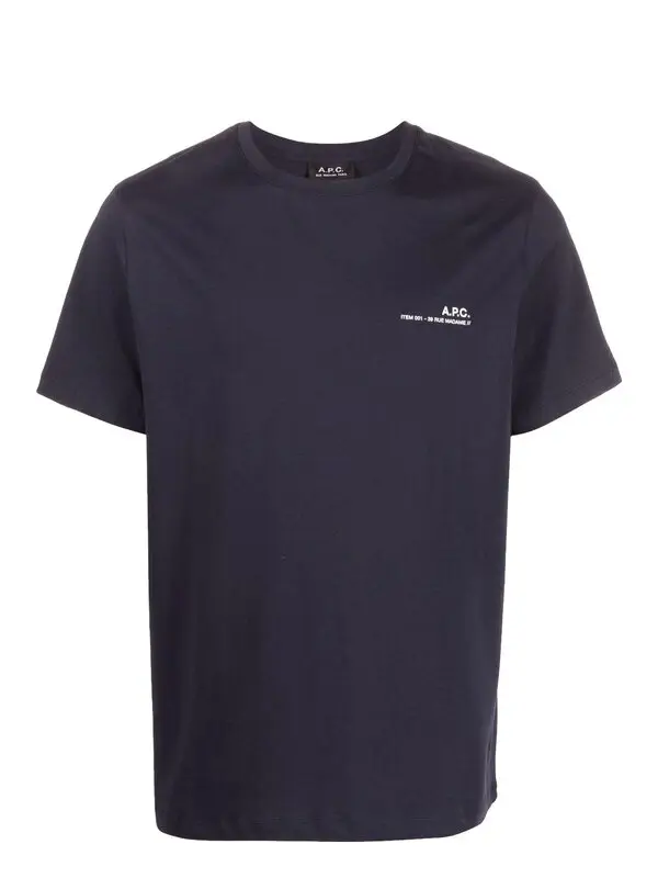 A.p.c. Logo-print T-shirt - Blue