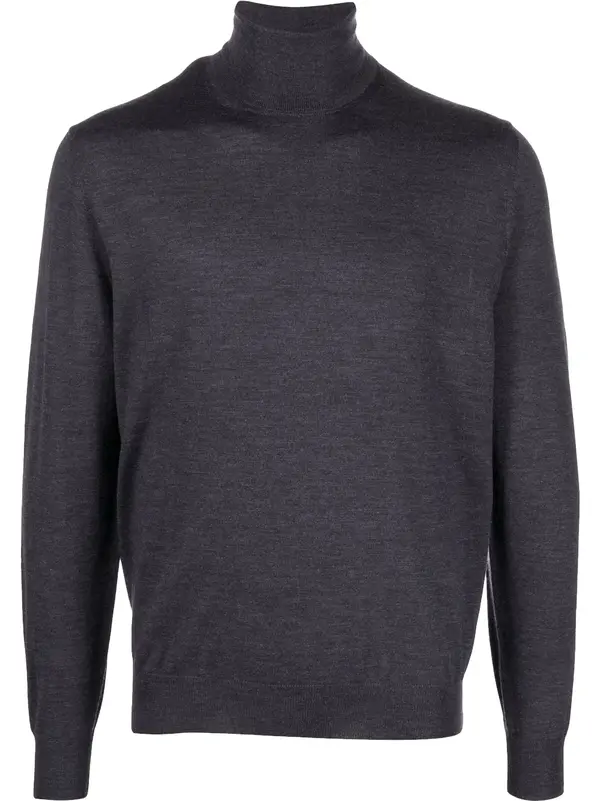 Canali Roll-neck Sweater - Grey