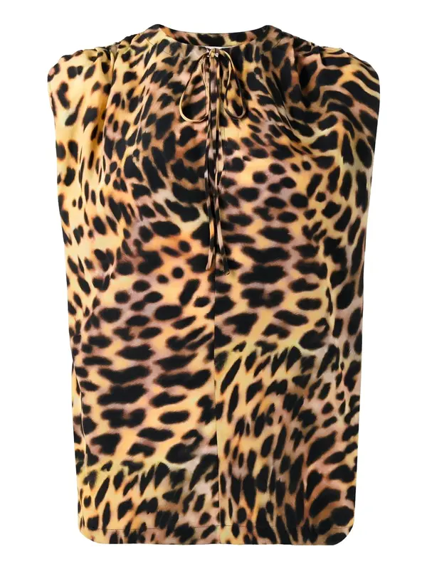 Stella McCartney Leopard-print Blouse - Brown