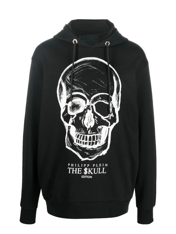 Philipp Plein Skull-print Hoodie - Black
