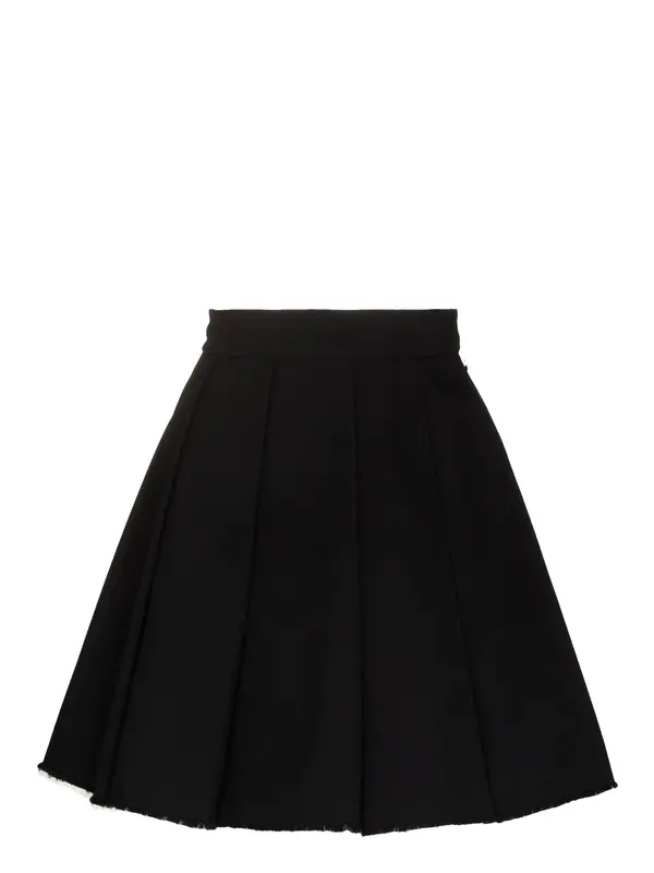SHUSHU/TONG Pleated High-waist Skirt - Black