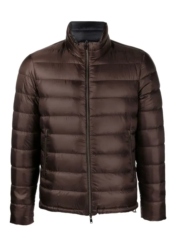 Herno Reversible Zip-up Padded Jacket - Brown