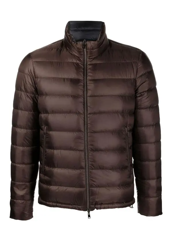 Herno Reversible Zip-up Padded Jacket - Brown