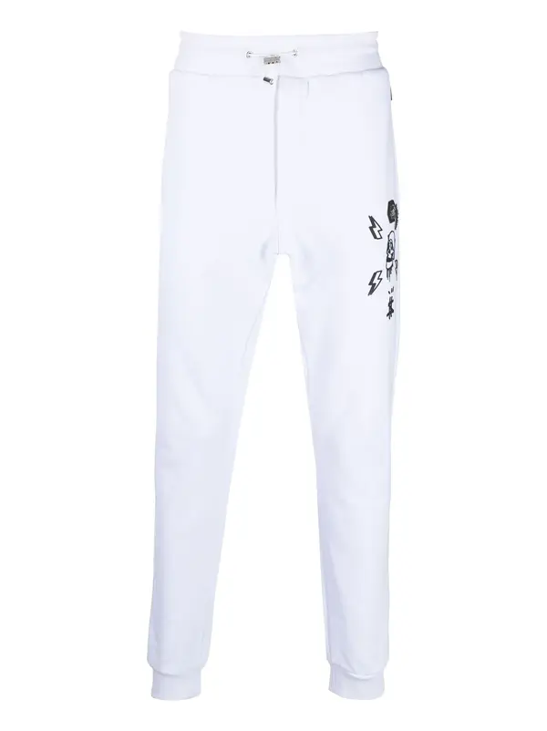Philipp Plein Hexagon Tapered Track Pants - White