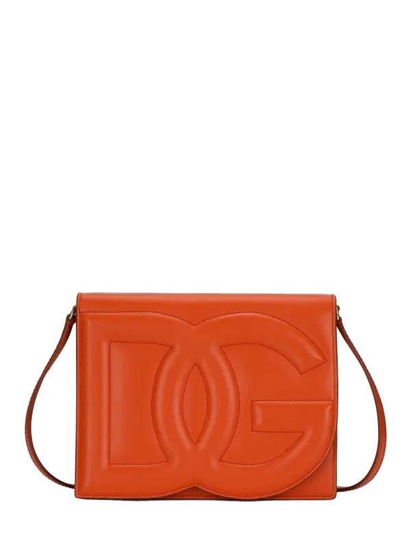 Dolce & Gabbana Dg Logo Leather Cross Body Bag - Orange
