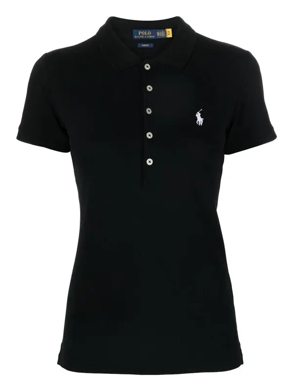 Polo Ralph Lauren Julie Slim Polo Shirt - Black