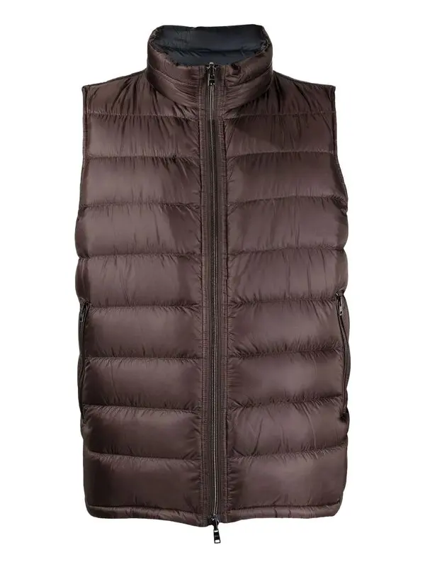 Herno Reversible Padded Down Gilet - Brown