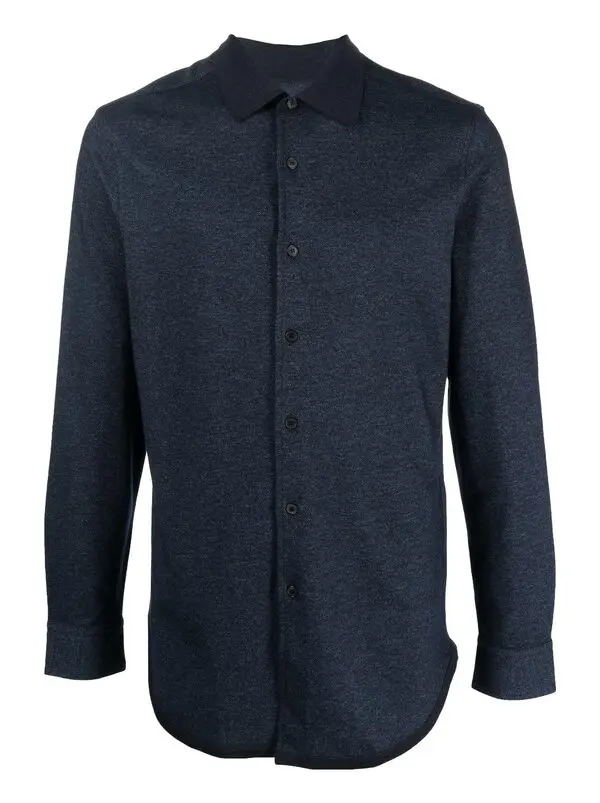 Brioni Jersey Button-down Shirt - Blue