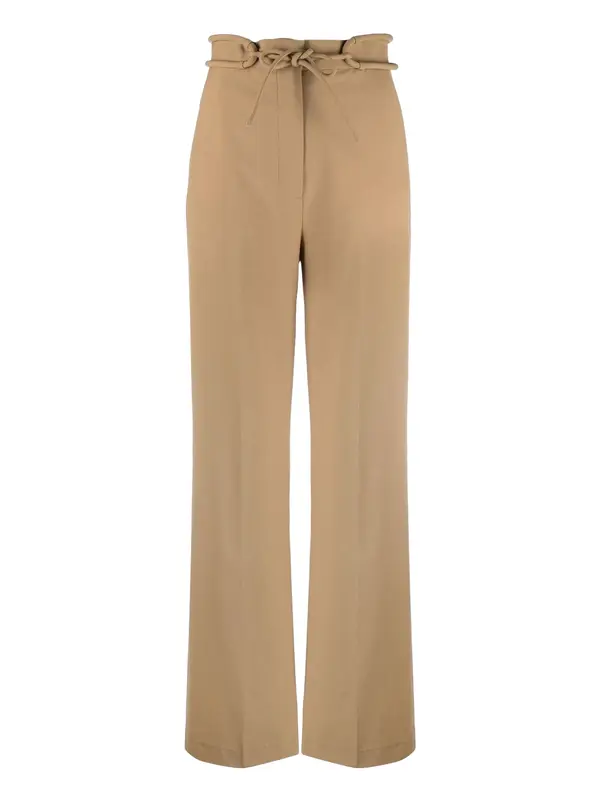 Nanushka Tie-waist Wide-leg Trousers - Neutrals