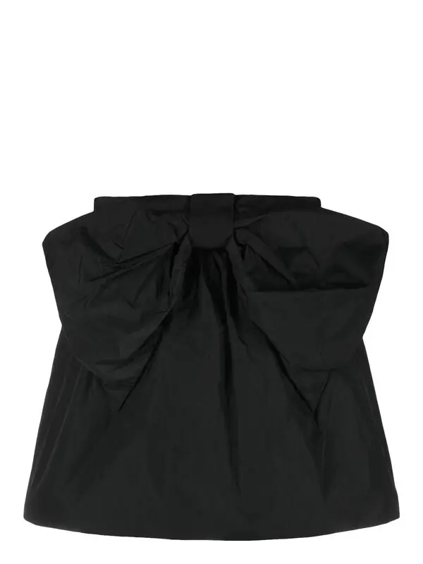 Red Valentino Bow-detail Taffeta Mini Skirt - Black