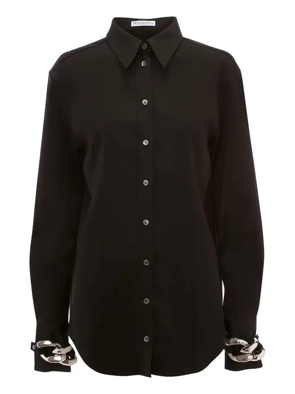 JW Anderson Chain-link Cuff Shirt - Black
