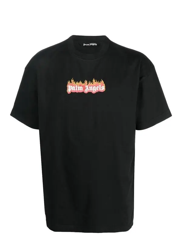 Palm Angels Logo-print T-shirt - Black