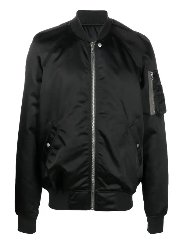 Rick Owens Zip-up Bomber Jacket - Black