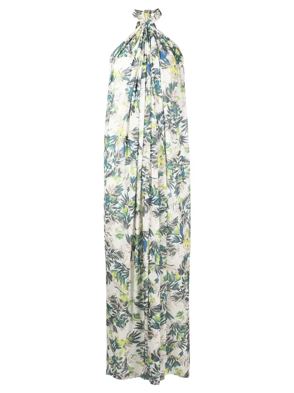 BAMBAH Petra Tropical-print Maxi Dress - Green
