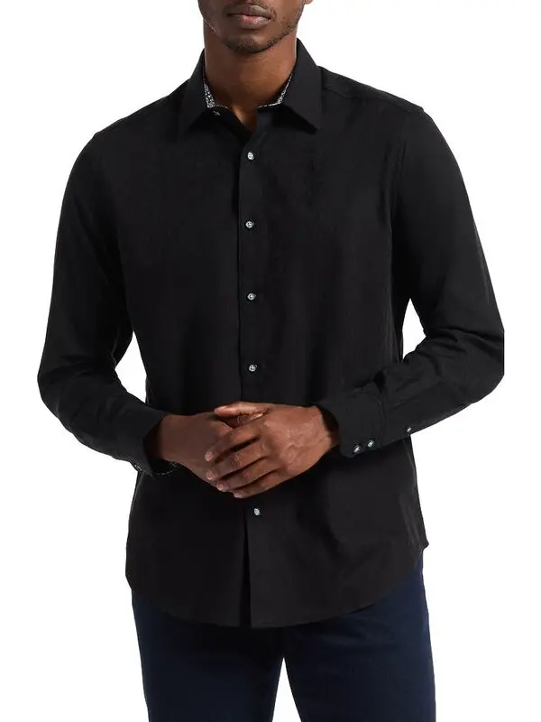Robert Graham Highland Woven Button-up Shirt - Black