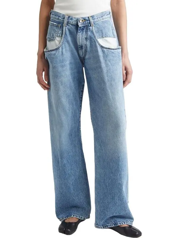 MAISON MARGIELA Elongated Pocket Nonstretch Jeans - Denim