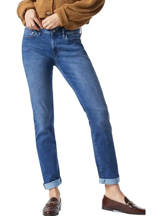 MAVI Emma Mid-rise Slim Boyfriend Jeans - Mid Supersoft