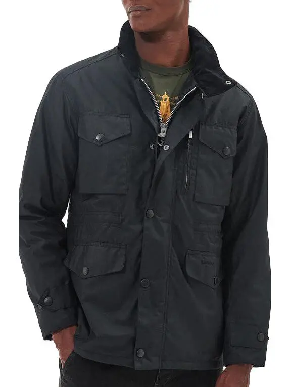 Barbour Weatherproof Waxed Cotton Jacket - Black/classic