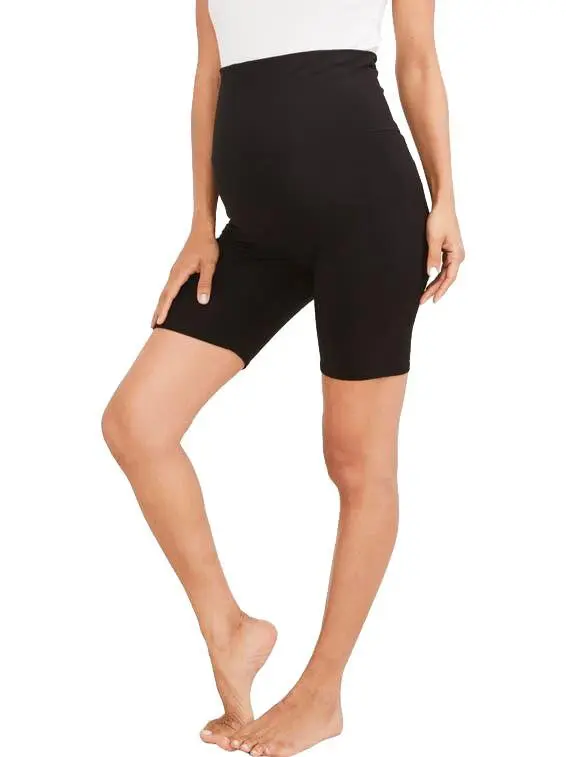 Hatch Over-the-bump Maternity Bike Shorts - Black