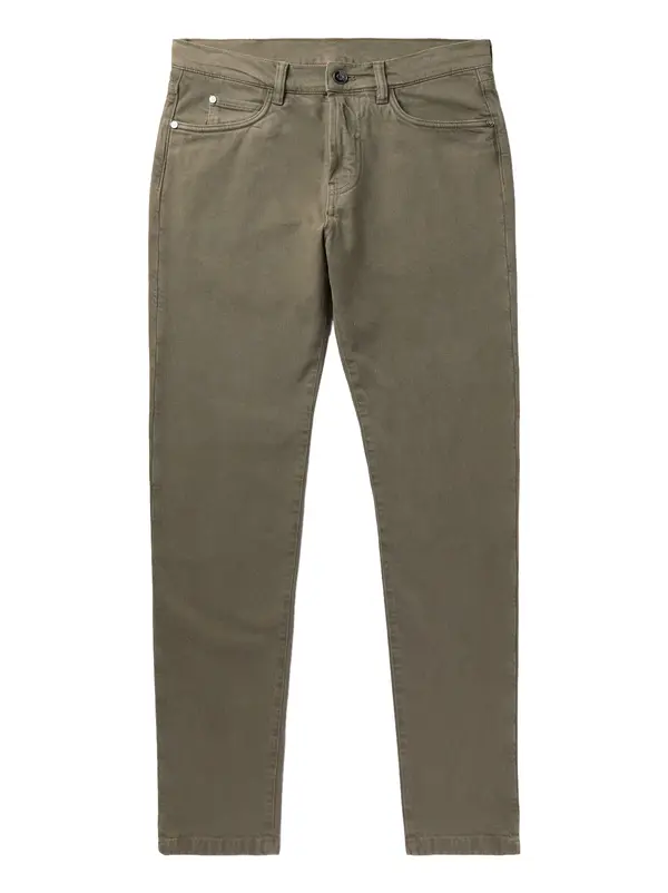 Loro Piana Slim-fit Garment-dyed Jeans - Green