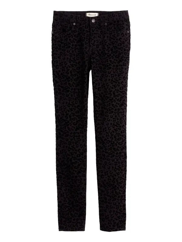 Madewell 9" Mid-rise Skinny Jeans - Flocked Leopard