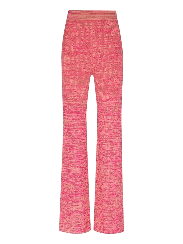 Remain Birger Christensen Rib-knit Wide-leg Trousers - Pink