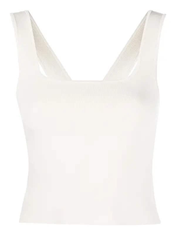 Matteau Square Neck Vest Top - White