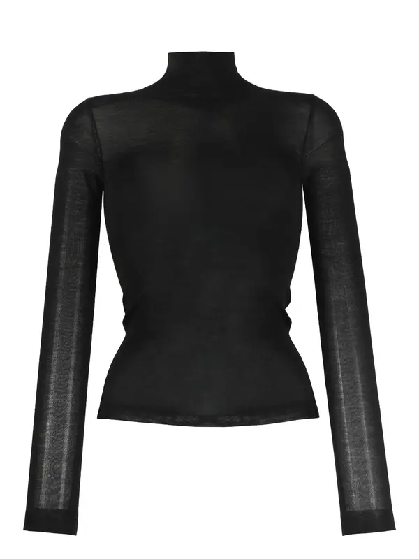 Nanushka Semi-sheer Knit Top - Black