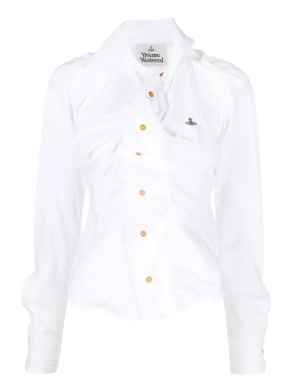 VIVIENNE WESTWOOD Drunken Asymmetric Shirt - White