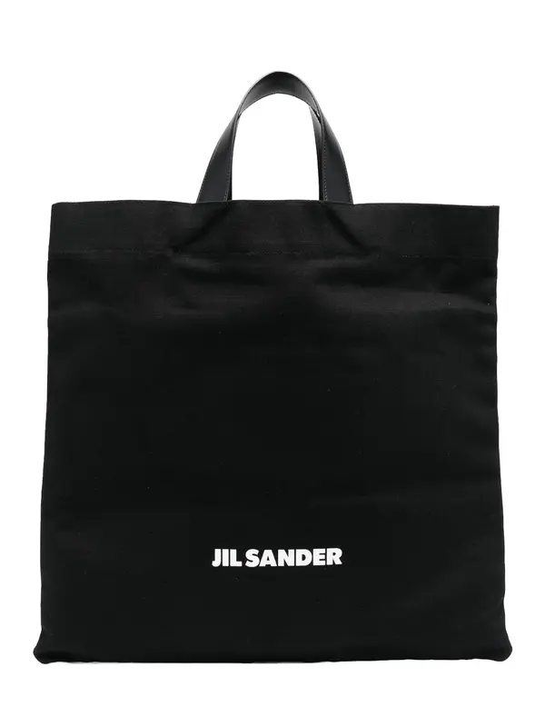 JIL SANDER Logo-print Tote Bag - Black