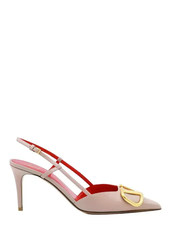 Valentino Garavani 80mm Vlogo Signature Slingback Pumps - Neutrals