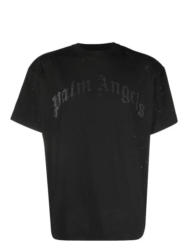 Palm Angels Logo-print T-shirt - Black