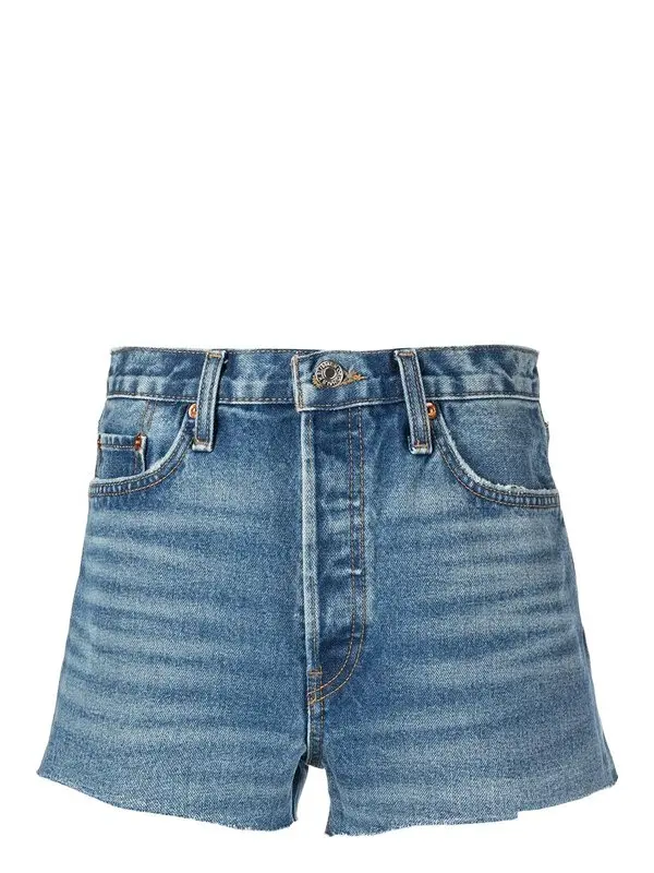 RE/DONE 70s High-rise Denim Shorts - Blue