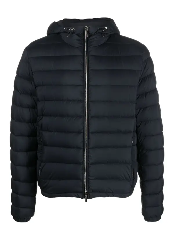 MOORER Quilted Puffer Jacket - Blue
