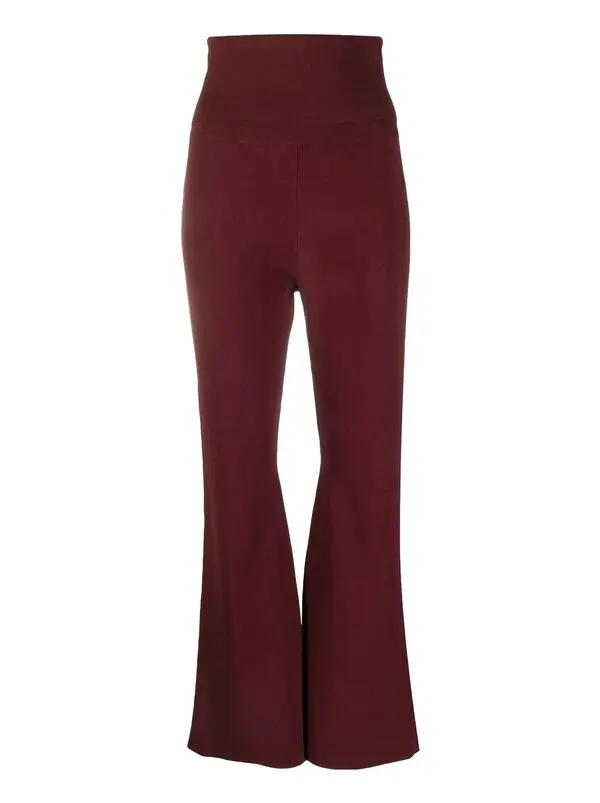 Stella McCartney High-rise Flared Trousers - Red