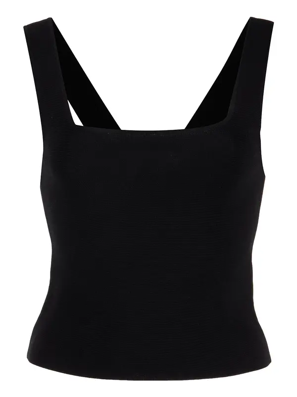 Matteau Square Neck Vest Top - Black