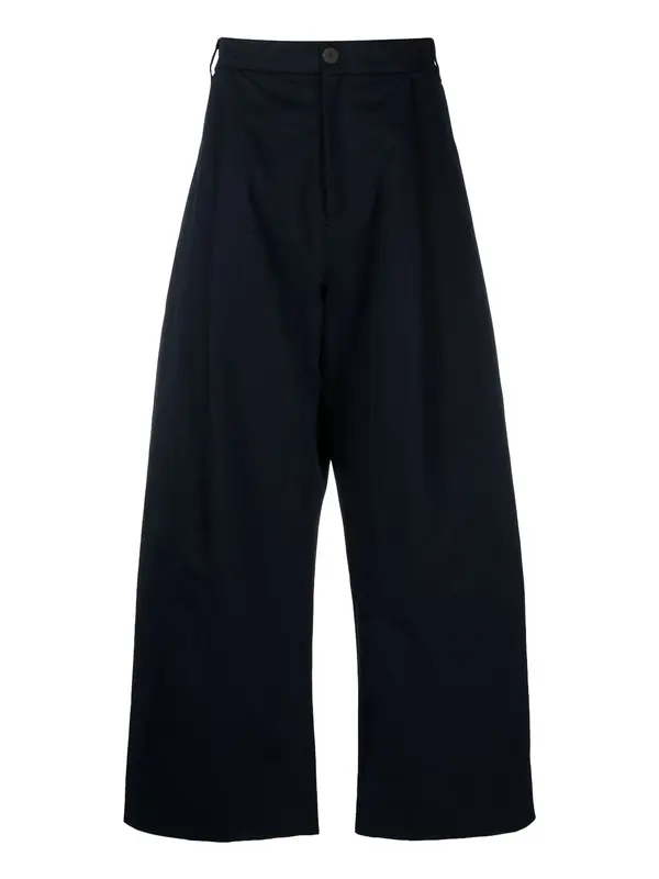Studio Nicholson Wide-leg High-waisted Trousers - Black