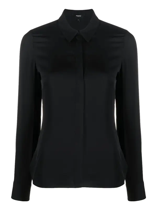 Theory Silk Shirt - Black