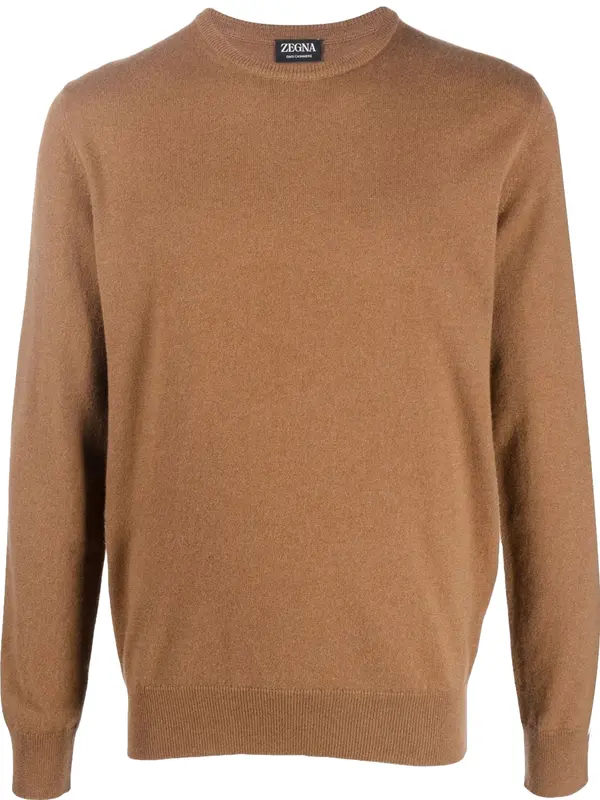 Zegna Crew-neck Cashmere Jumper - Brown