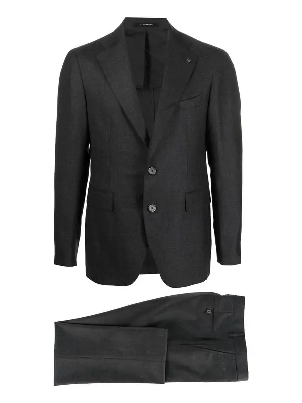 Tagliatore Single-breasted Virgin Wool Suit - Grey