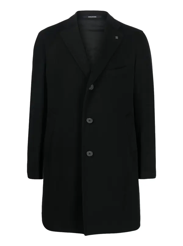 Tagliatore Single-breasted Wool Coat - Black