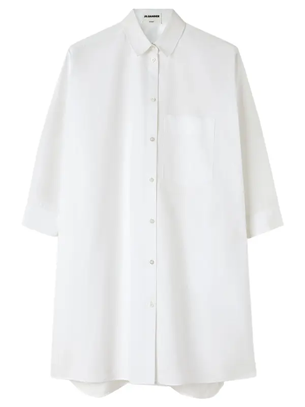 JIL SANDER A-line Shirt Dress - White