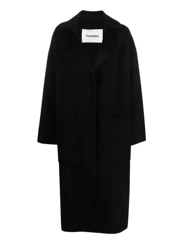 Nanushka Alamo Wool Coat - Black
