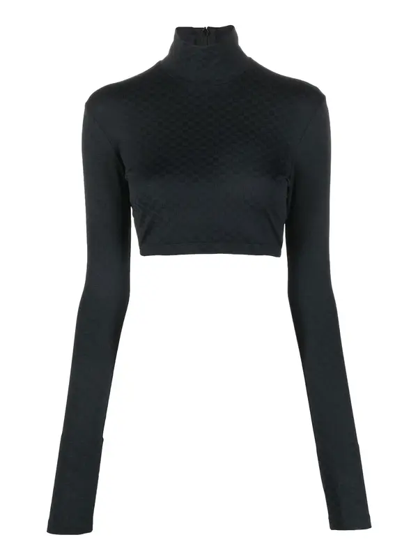 AMBUSH Funnel-neck Long-sleeve Top - Black