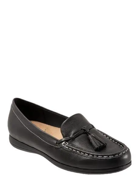Trotters Dawson Tassel Loafer - Black Leather